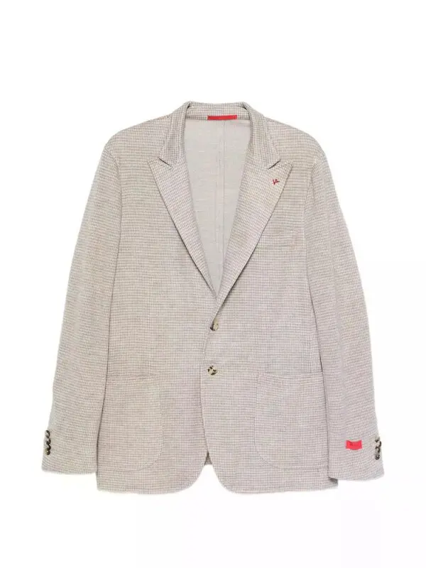 Isaia Houndstooth-pattern Blazer