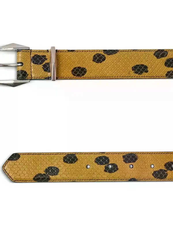 JIMMY CHOO Diamond Buckle Belt - Neutrals