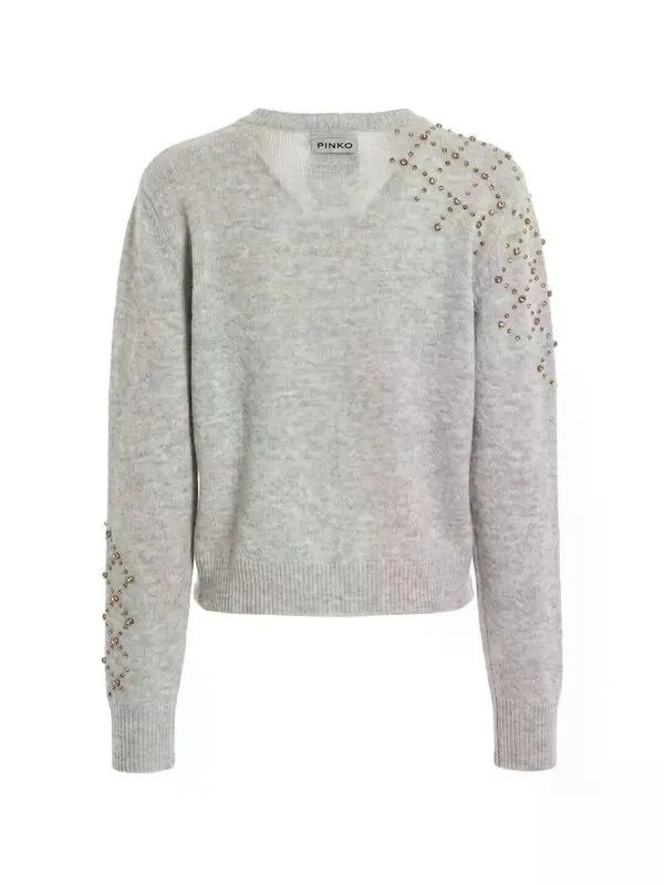 Pinko Crystal-embellished Wool Sweater
