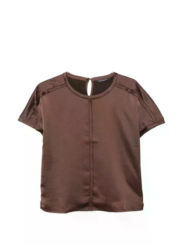 LUISA CERANO Satin-finish Panelled Top