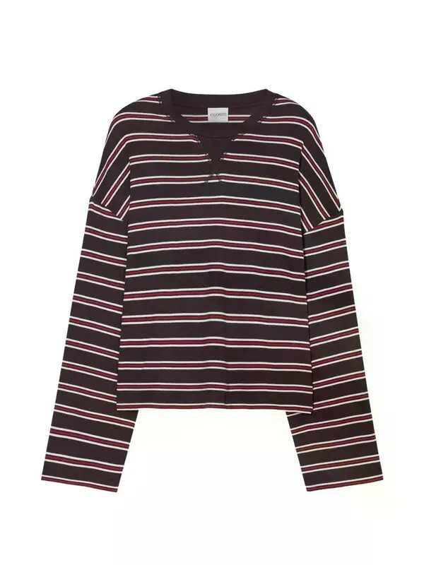 Closed Striped Long-sleeve Top