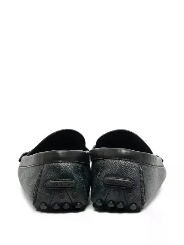 LOUIS VUITTON Damier Graphite Canvas Hockenheim Loafers