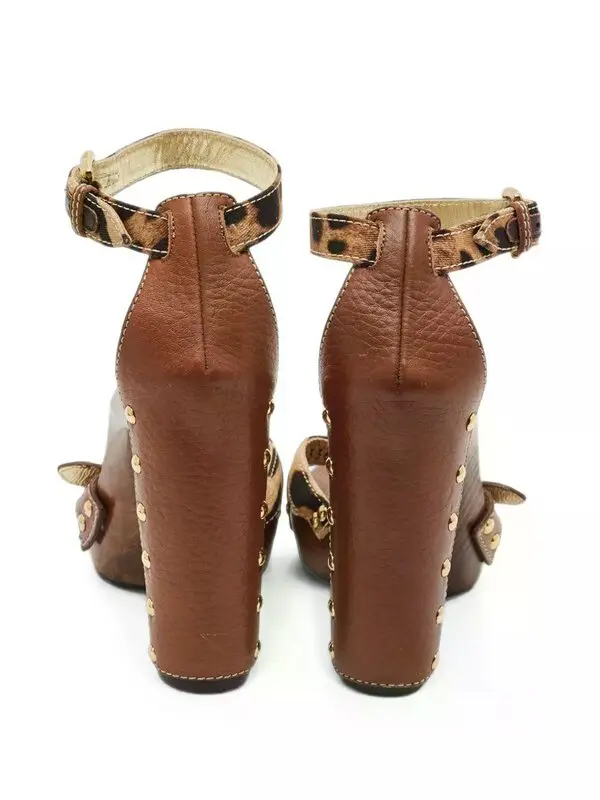 Gucci Leopard-print Platform Sandals