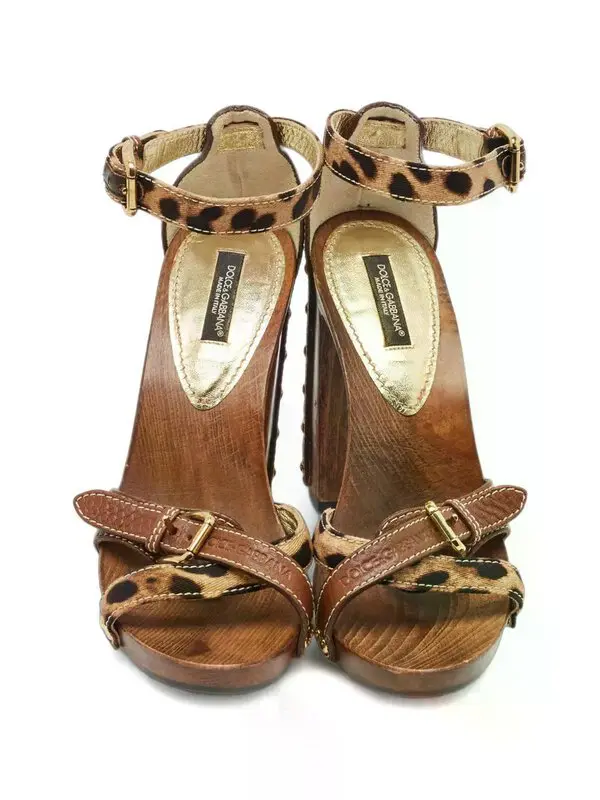 Gucci Leopard-print Platform Sandals