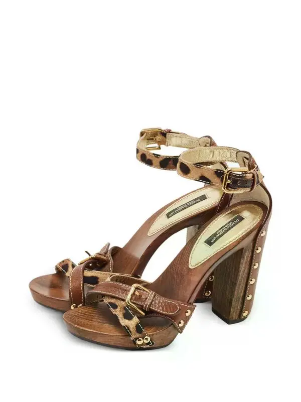 Gucci Leopard-print Platform Sandals