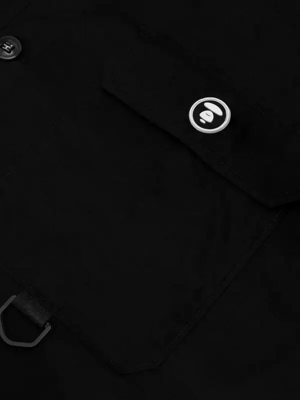 AAPE BY *A BATHING APE Collarless Logo-print Shirt