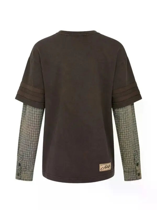 Andersson Bell Layered-sleeve Graphic-print T-shirt