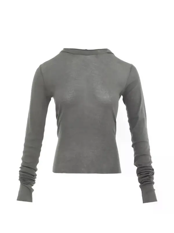 Rick Owens Ruched Long-sleeve Hoodie
