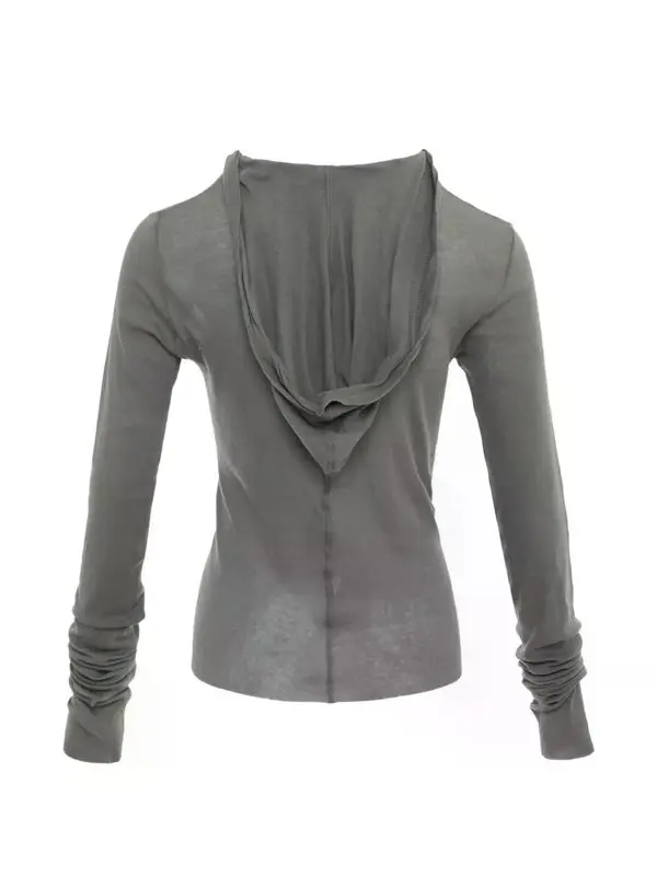 Rick Owens Ruched Long-sleeve Hoodie