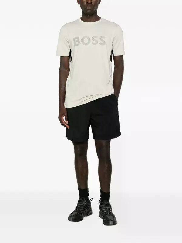 BOSS Logo-print Panelled T-shirt