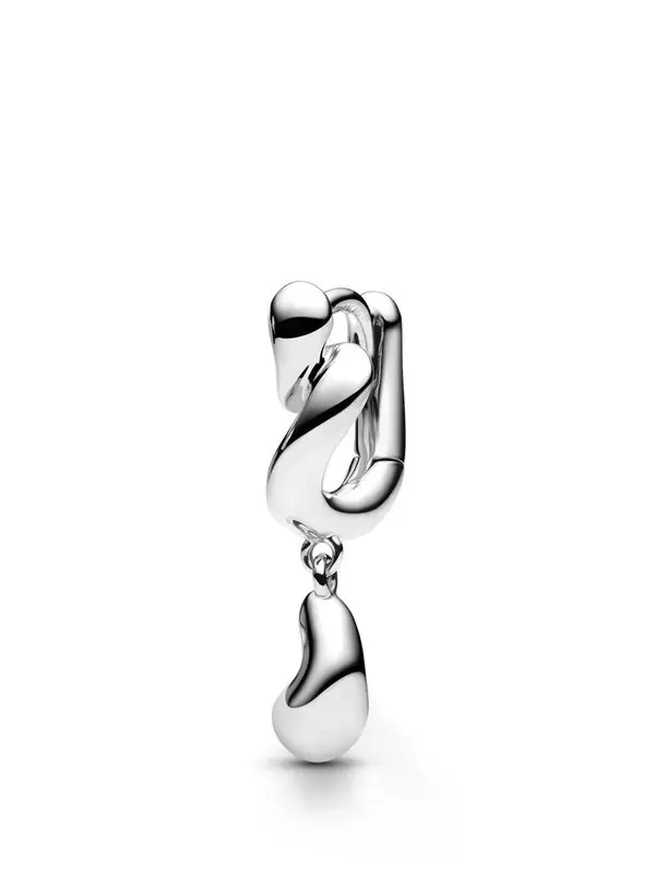 MARIA BLACK Whirl Drop Huggie Earring - Silver