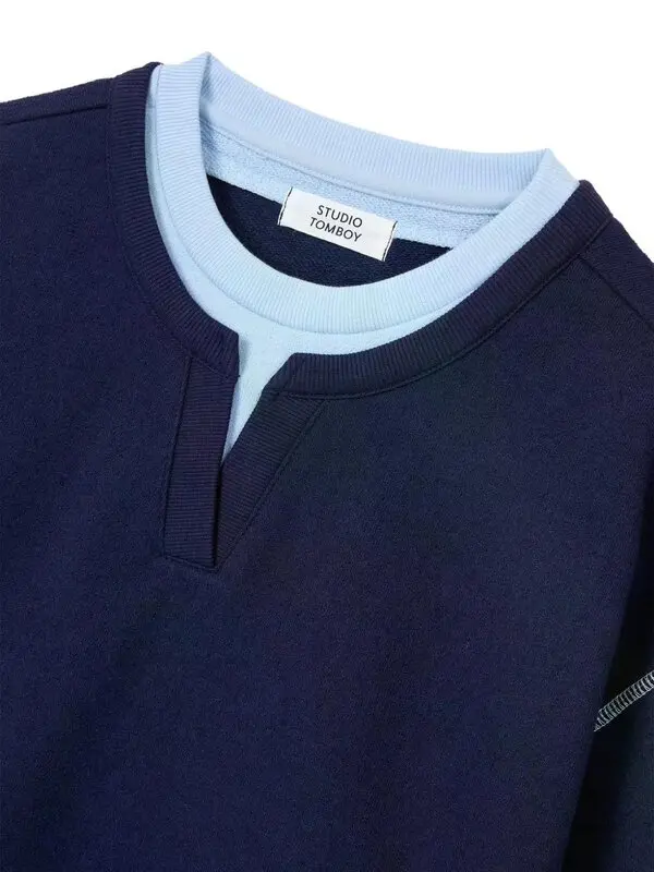 STUDIO TOMBOY Layered-style Drawstring Sweater