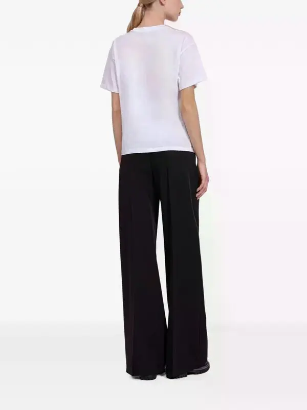 Ermanno Scervino Floral-embroidered Cotton T-shirt