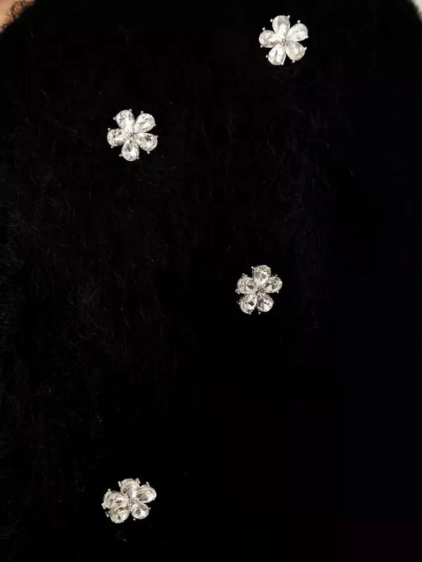 SILVIAN HEACH Crystal-embellished Fluffy Cardigan