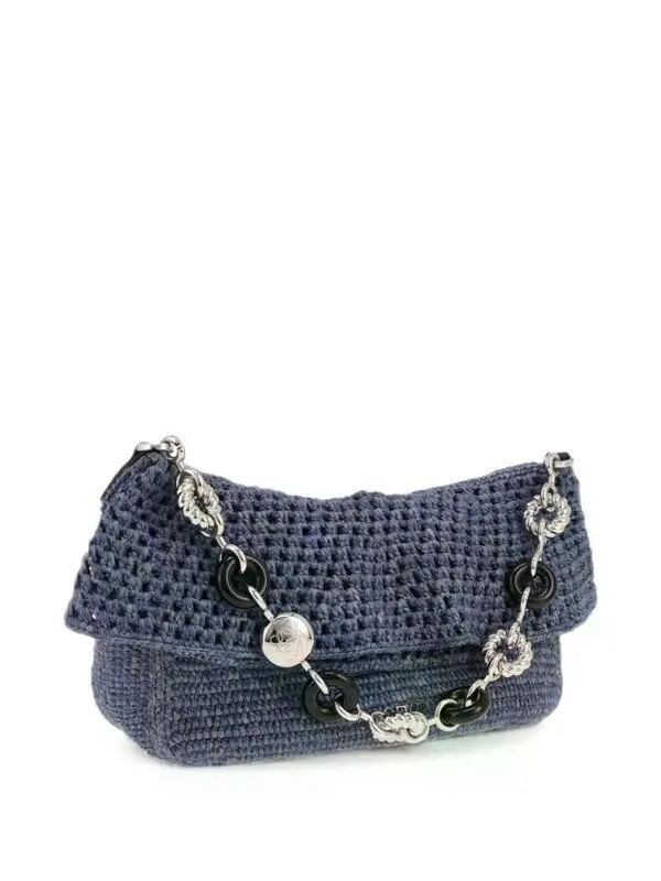 Loewe Medium Ola Raffia Tote Bag - Blue