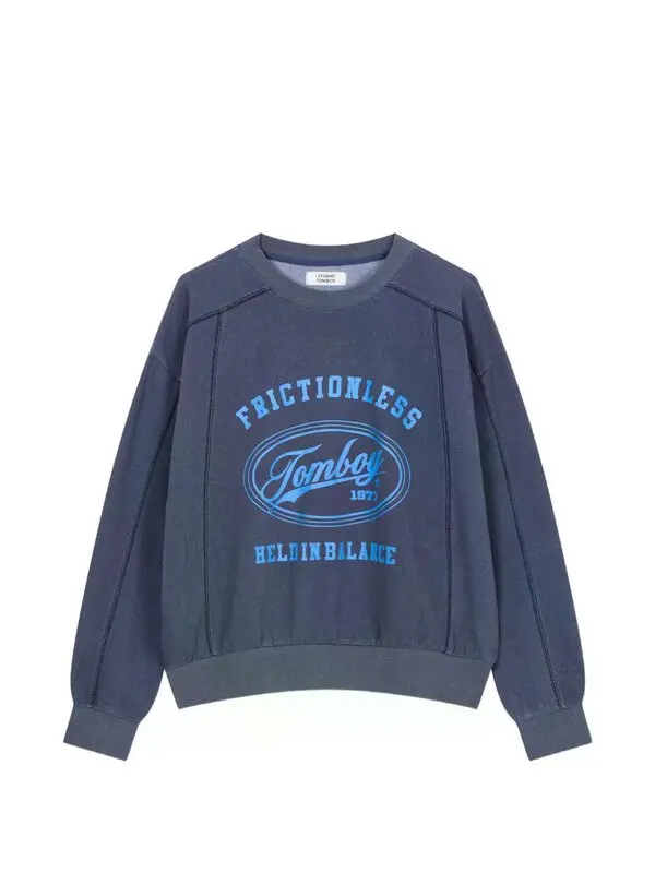 STUDIO TOMBOY Stitch-detail Logo-print Sweater