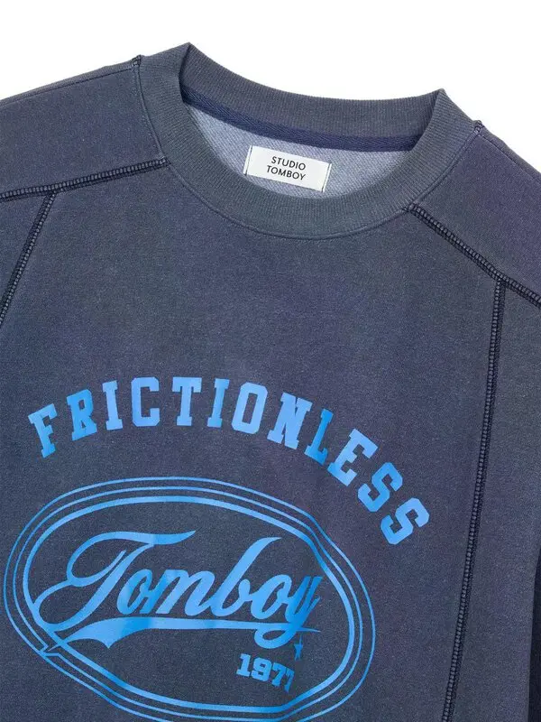 STUDIO TOMBOY Stitch-detail Logo-print Sweater