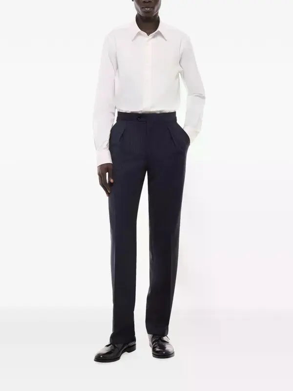 FURSAC Pinstripe Virgin Wool Pleated Trousers