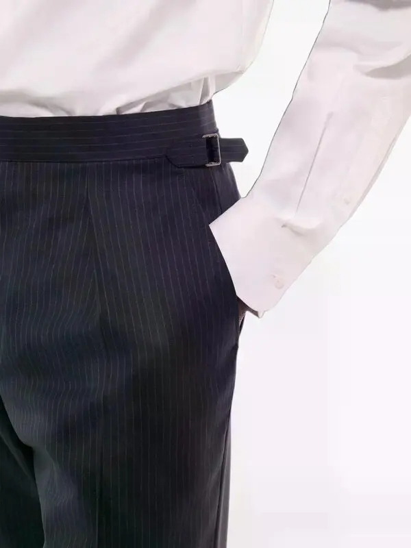 FURSAC Pinstripe Virgin Wool Pleated Trousers