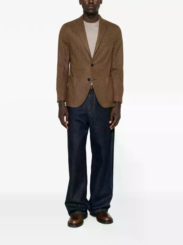 Boglioli Herringbone Wool Blazer