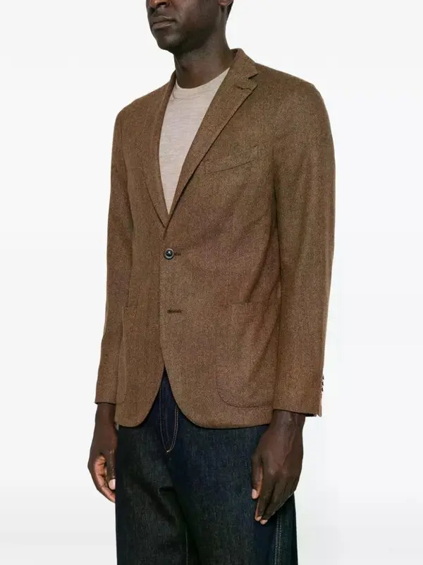 Boglioli Herringbone Wool Blazer