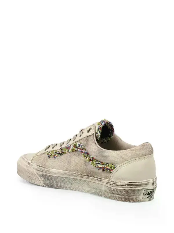 VANS Badge-embellished Tweed-trim Sneakers