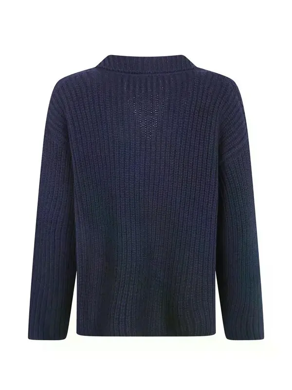 ANNE CLAIRE Double-breasted Ribbed-knit Cardigan