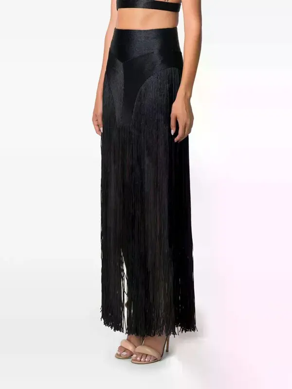 NORINA ST Fringe-trimmed Cutout Skirt Set