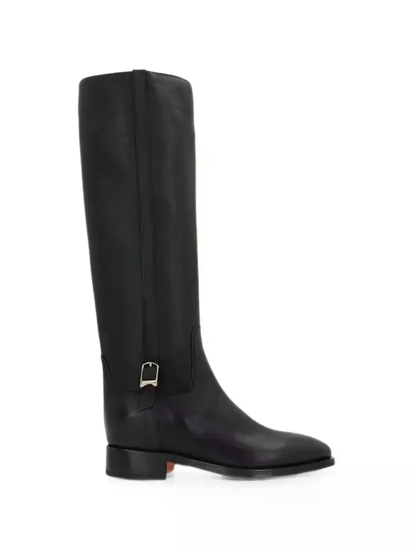 Santoni Buckle-detail Knee-high Boots - Black