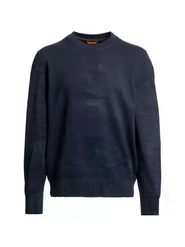 PARAJUMPERS Basic Braw Logo-patch Knit Pullover - Blue