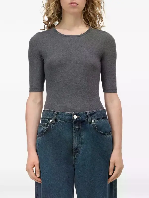 Closed Ribbed-knit Crew-neck T-shirt