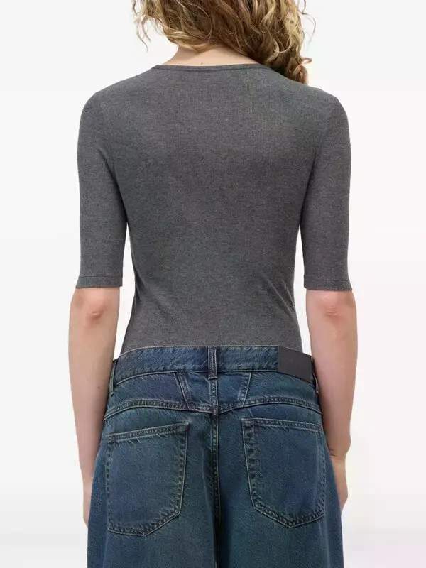 Closed Ribbed-knit Crew-neck T-shirt