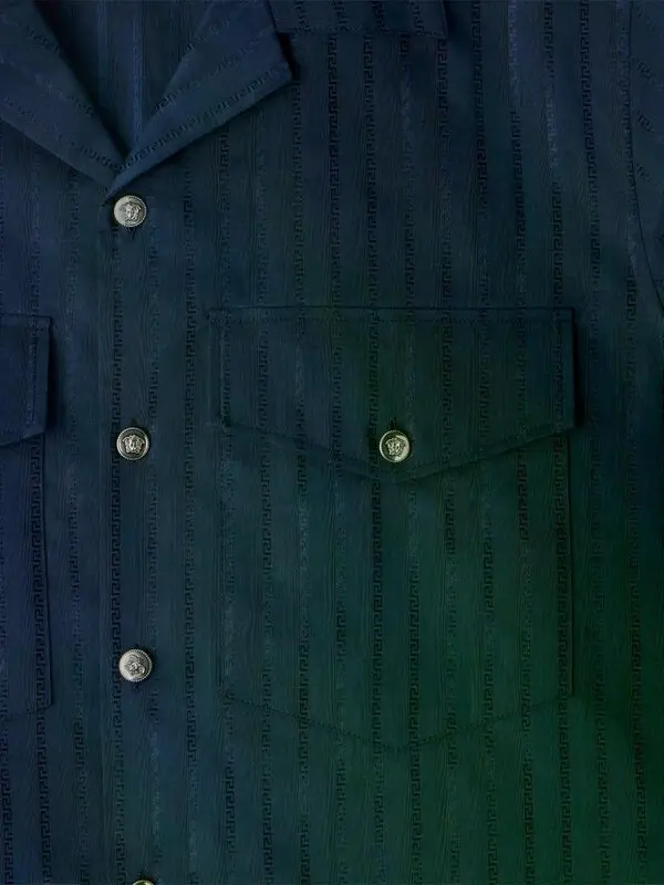 Versace Jacquard Cotton-silk Regular Shirt
