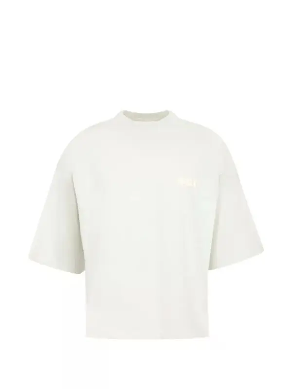 Fear Of God Logo-print Drop-shoulder T-shirt - Neutrals