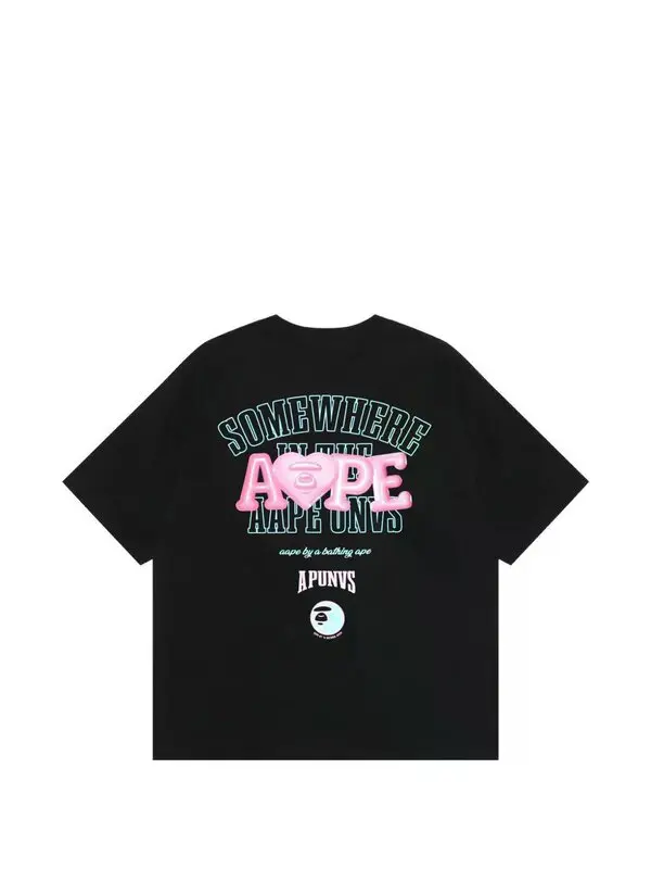 AAPE BY *A BATHING APE Moonface Rabbit-embroidered T-shirt