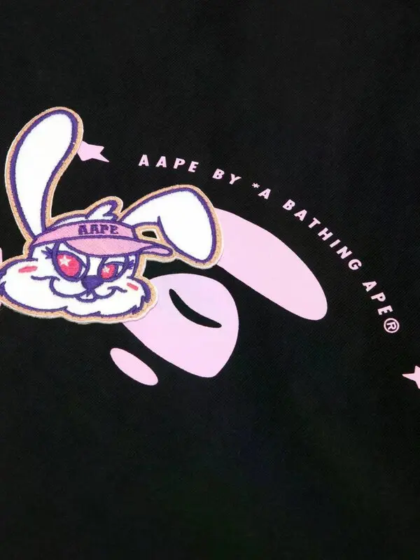 AAPE BY *A BATHING APE Moonface Rabbit-embroidered T-shirt