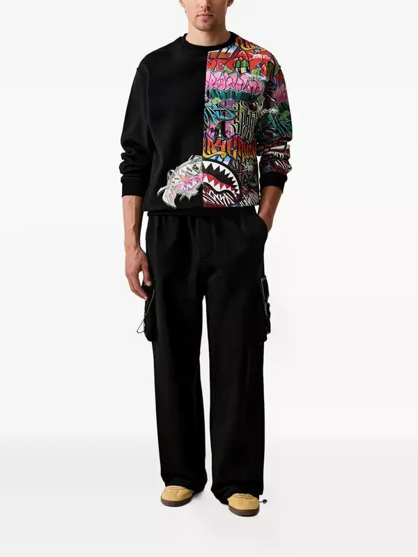 SPRAYGROUND Shark Graffiti-print Sweater