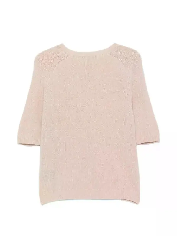 LUISA CERANO Short-sleeve Cashmere Sweater - Pink