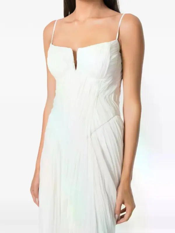 NORINA ST Corset-style Pleated Maxi Dress