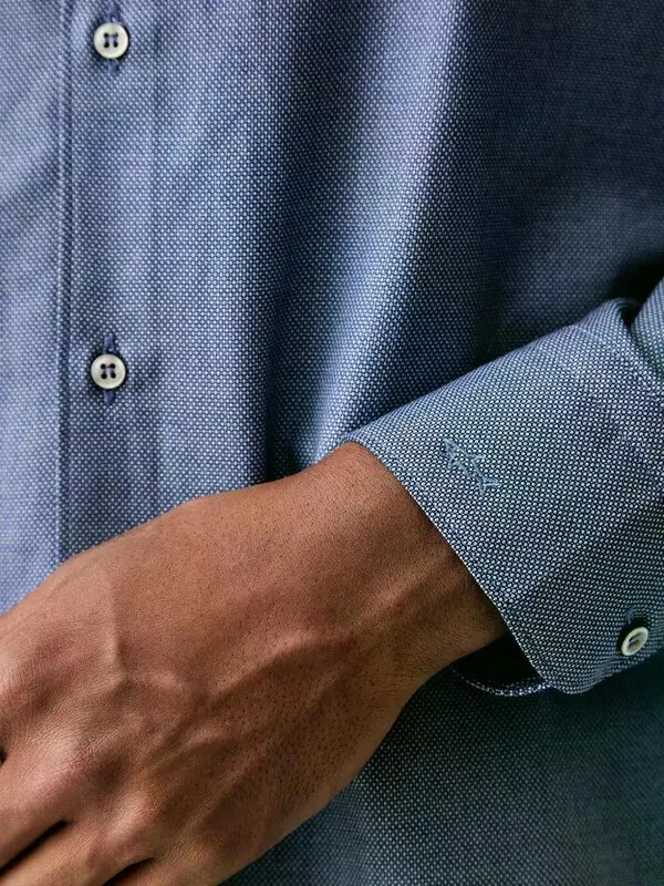 Paul & Shark Micro-patterned Long-sleeved Shirt