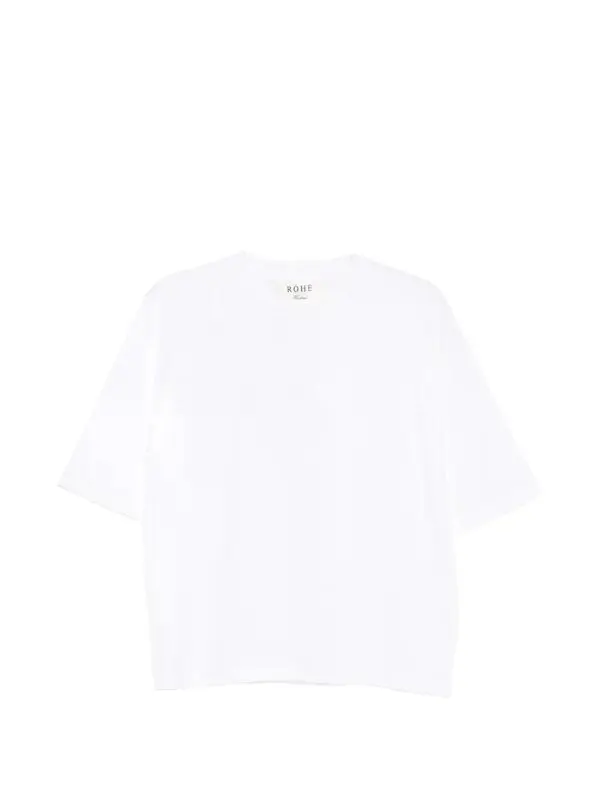 RÓHE Crew Neck Short-sleeve T-shirt - White