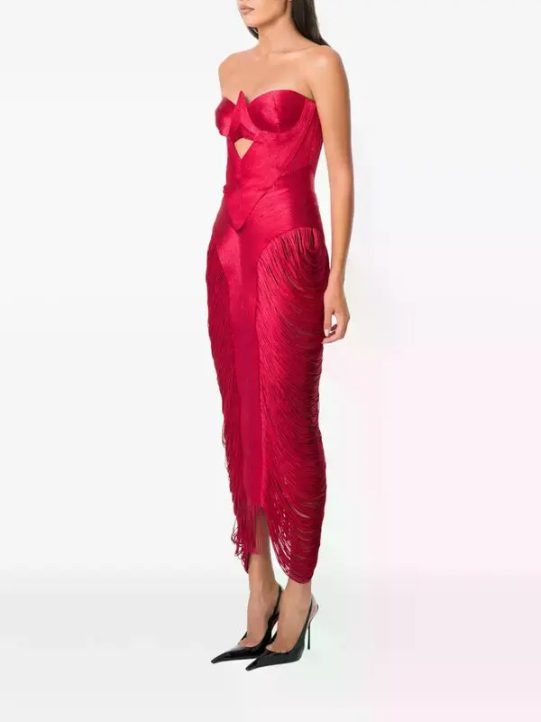 NORINA ST Aura Fringed Midi Dress