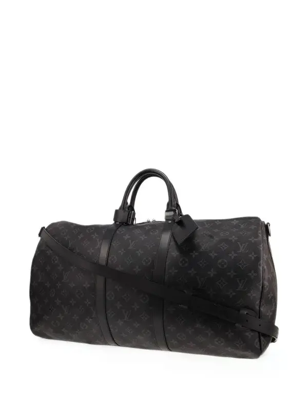 LOUIS VUITTON Monogram Eclipse Keepall Travel Bag