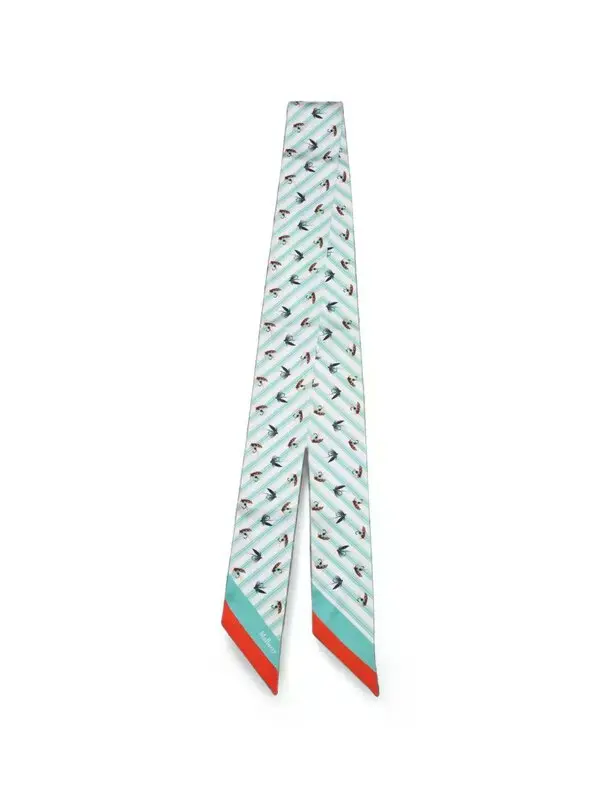 Mulberry Graphic-print Striped Scarf