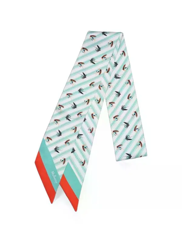 Mulberry Graphic-print Striped Scarf