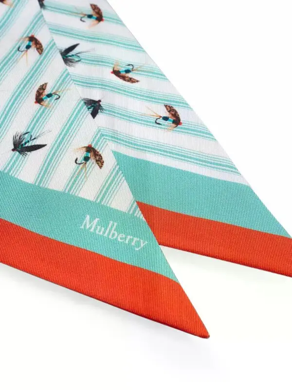 Mulberry Graphic-print Striped Scarf