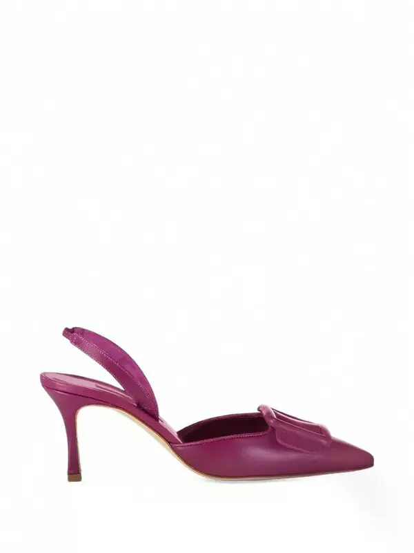 Manolo Blahnik Maysli Buckle-detail Slingback Pumps - Purple