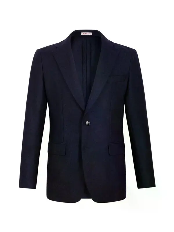 FURSAC Herringbone-pattern Wool Blazer