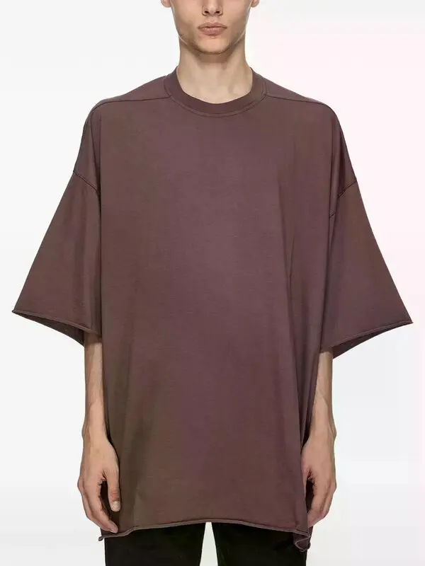 Rick Owens Tower Tommy T-shirt In Classic Cotton Jersey - Brown