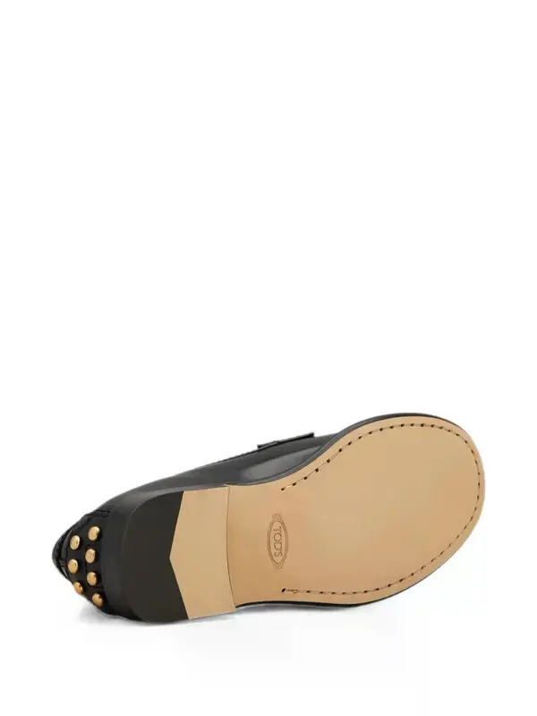 TOD'S Gommino Leather Loafers - Black